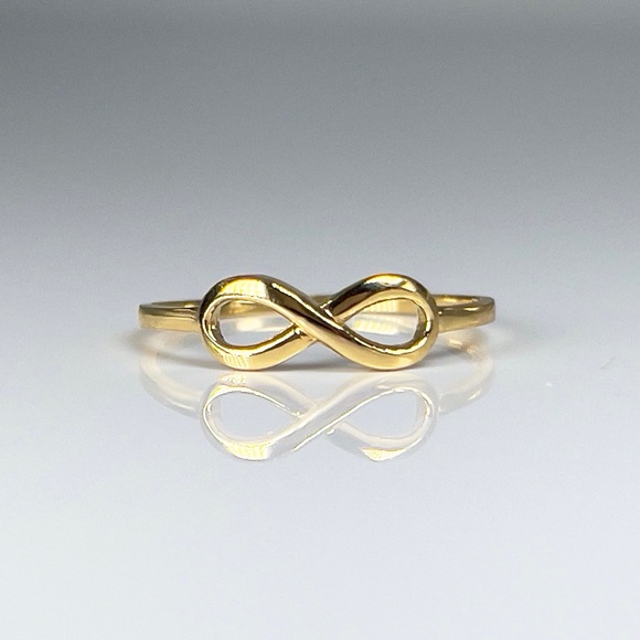 Jewelry | 1k Yellow Gold Infinity Ring Sz7 97g New | Poshmark